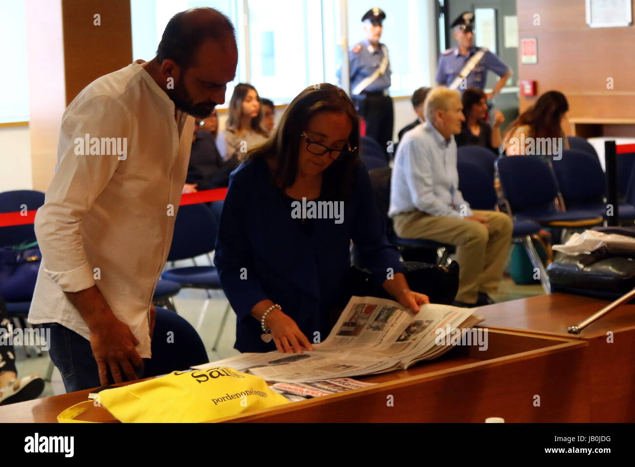 Udine, Italy. 09th June, 2017. Alfonso Ruotolo (L) and Vincenza Coppola ...