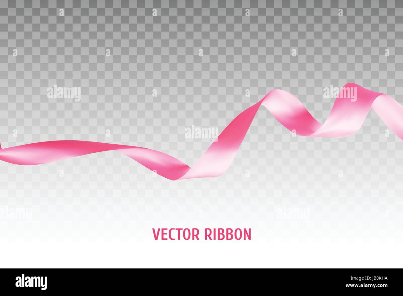 Pink vector ribbon made with gradient mesh. Realistic illustration ...
