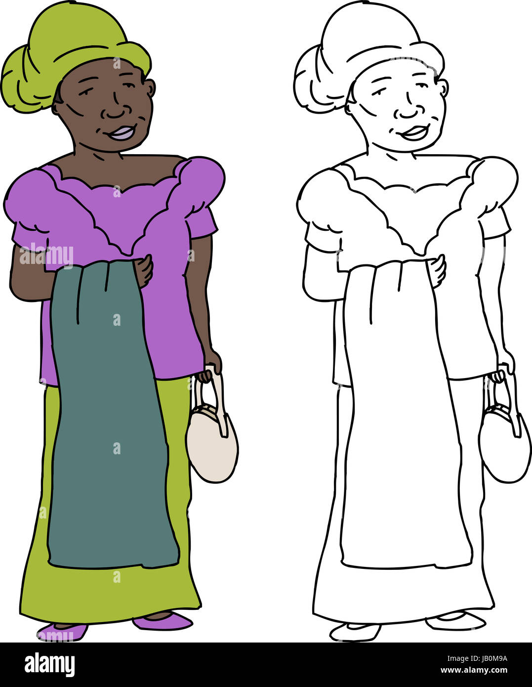 African woman in traditional dress Cut Out Stock Images & Pictures - Alamy