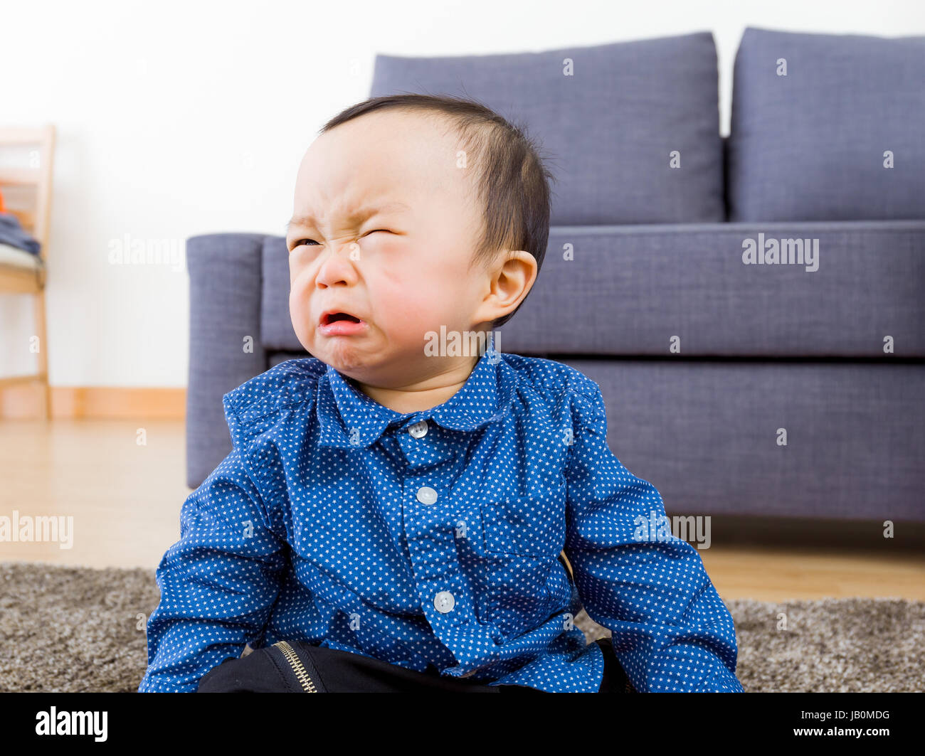 Baby boy crying Stock Photo - Alamy