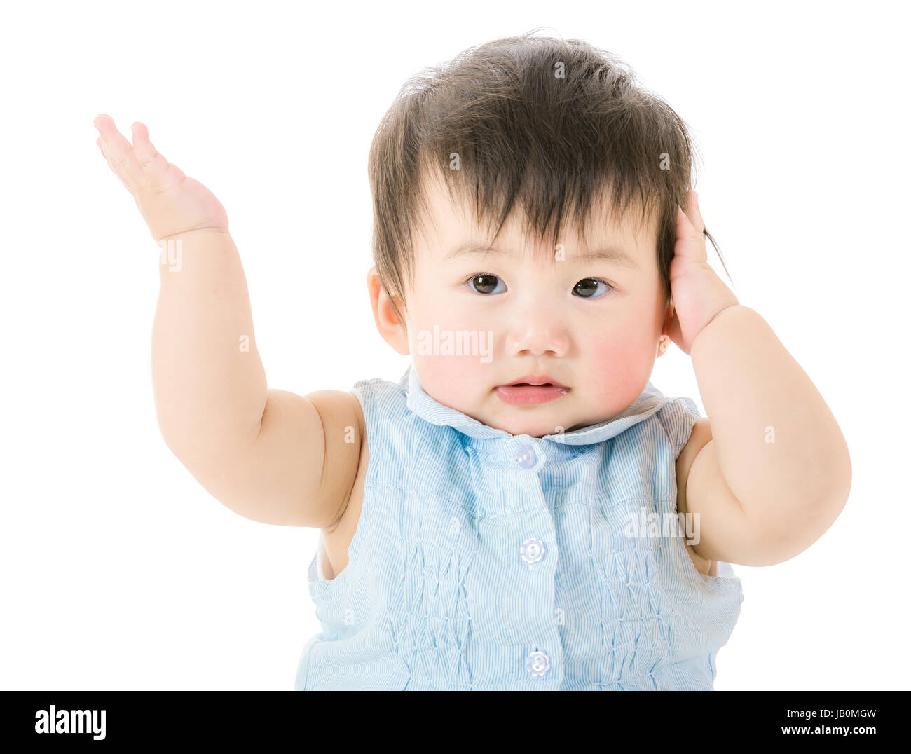 Baby girl refuse to listen Stock Photo - Alamy