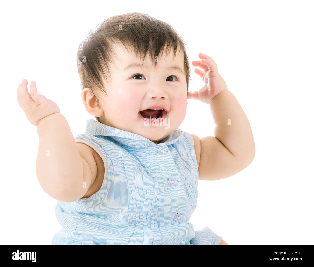 Baby girl feeling excited Stock Photo - Alamy