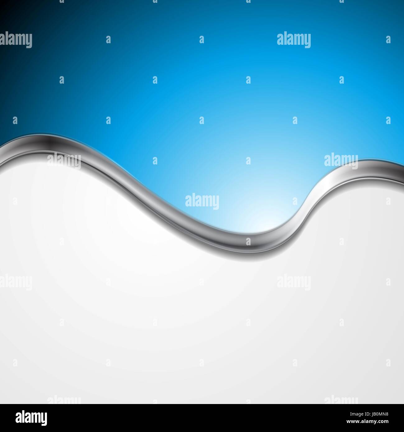 Abstract blue background with metallic wave Stock Photo - Alamy