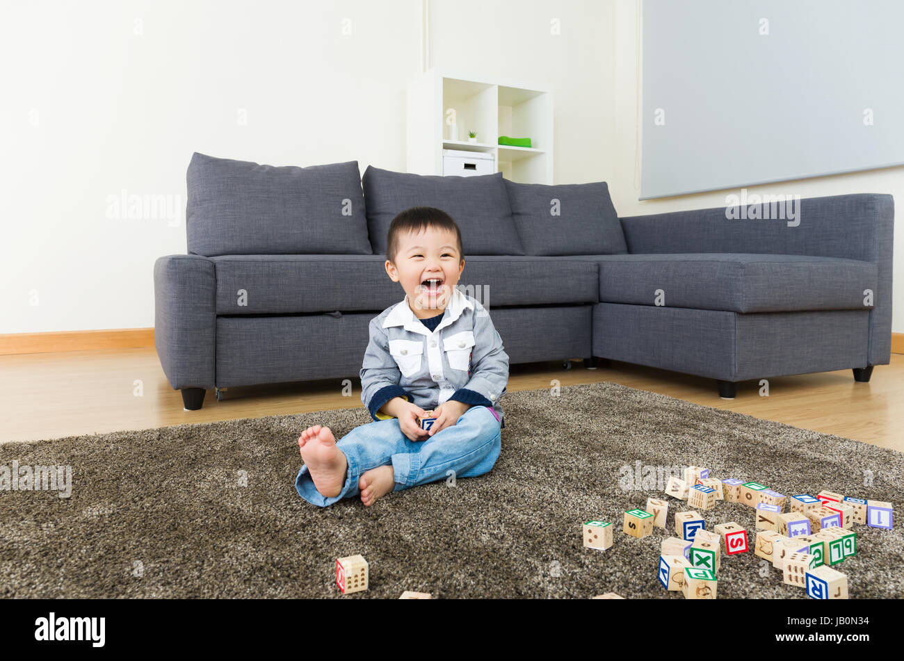 Little boy feel excited Stock Photo - Alamy