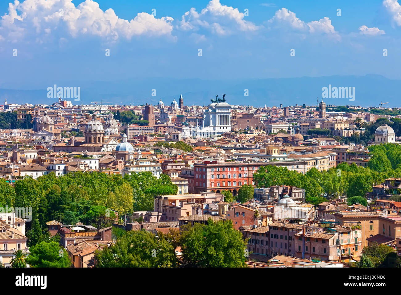 Panoramic view of Rome from Janiculum hill, Italy Stock Photo - Alamy