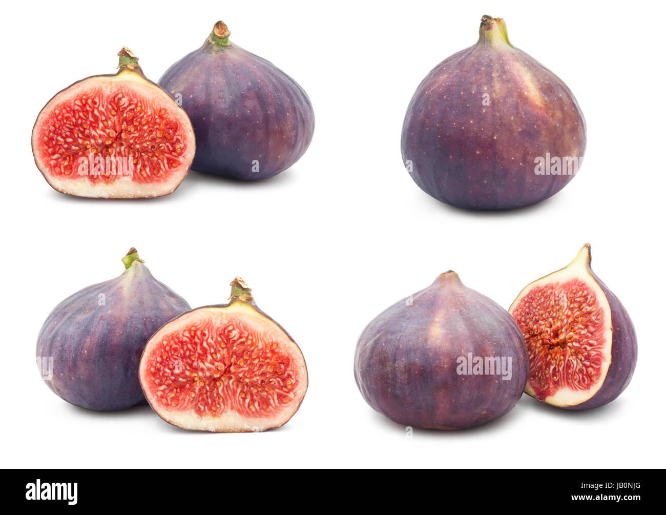 Collection of fresh fig fruits isolated on white background Stock Photo ...