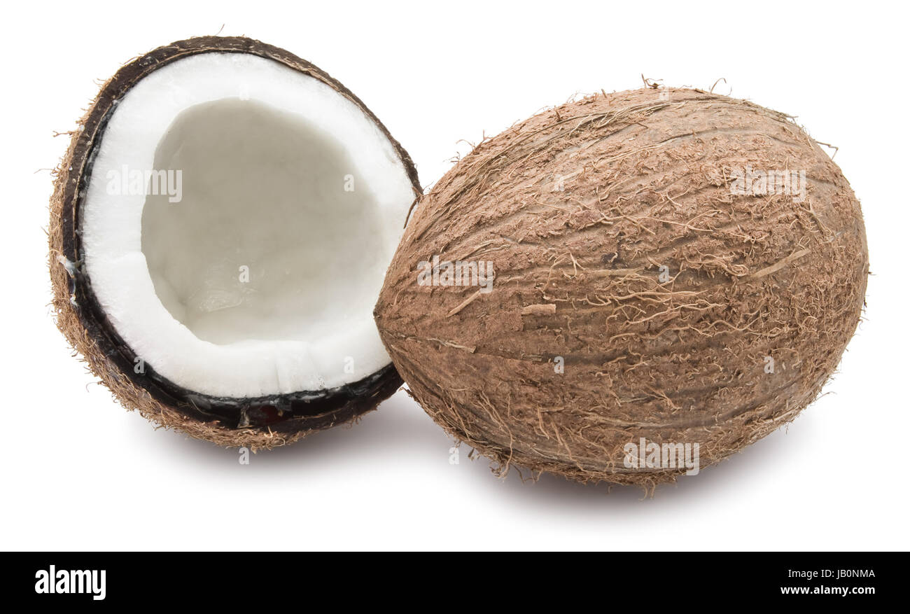 Perfect fresh coconut isolated on white background Stock Photo - Alamy