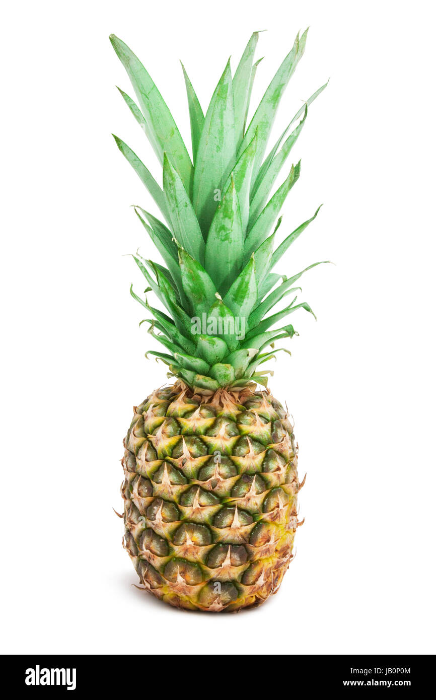 Ripe tasty pineapple isolated on white background Stock Photo - Alamy