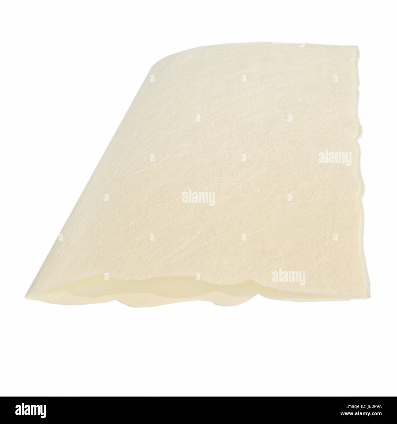 Blank rice paper greetings card isolated over white background Stock ...