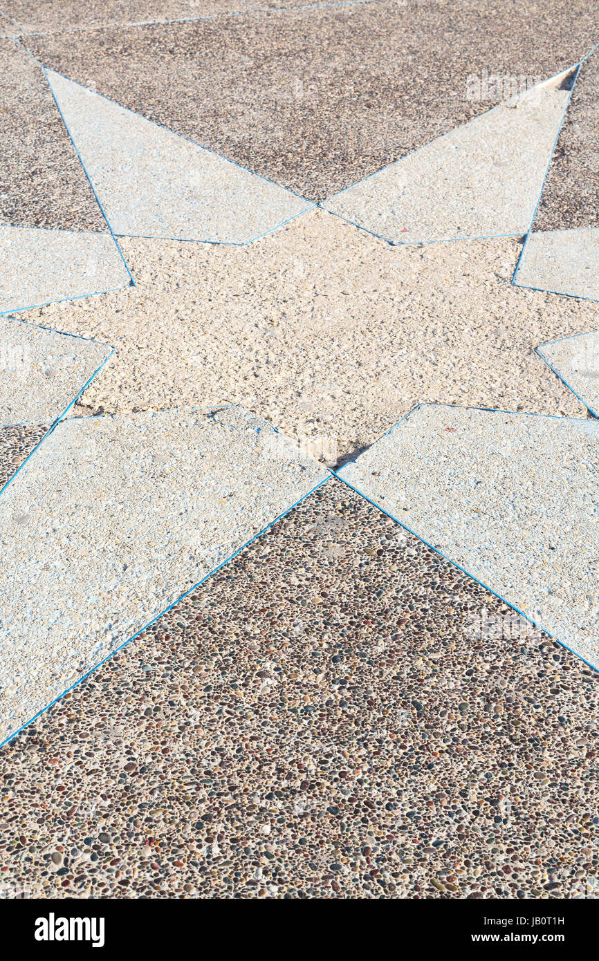 in the sidewalk star made of stone like background Stock Photo - Alamy