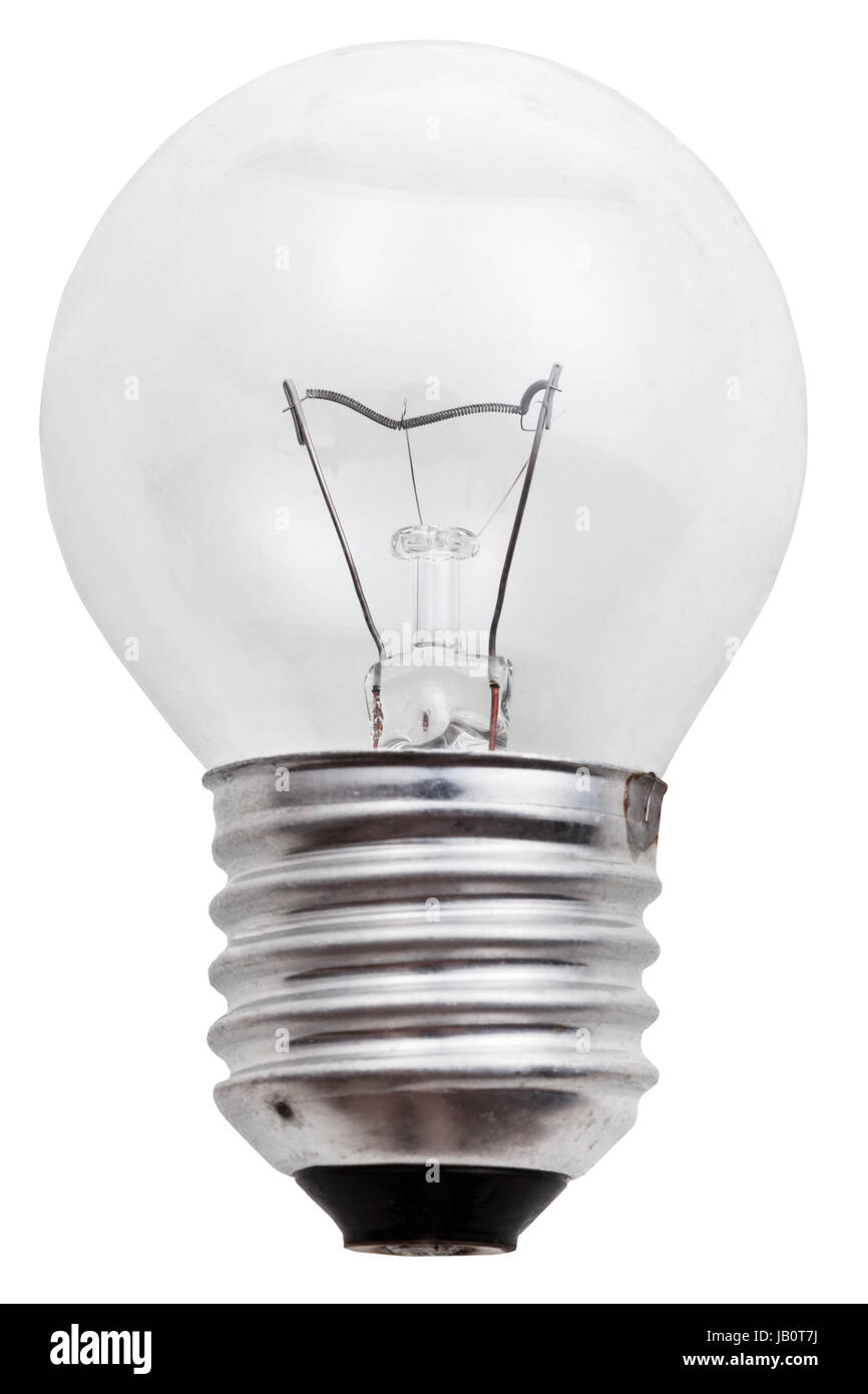 small incandescent light bulb isolated on white background Stock Photo ...