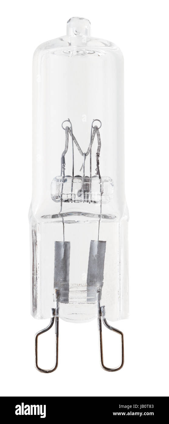 small halogen light bulb isolated on white background Stock Photo - Alamy