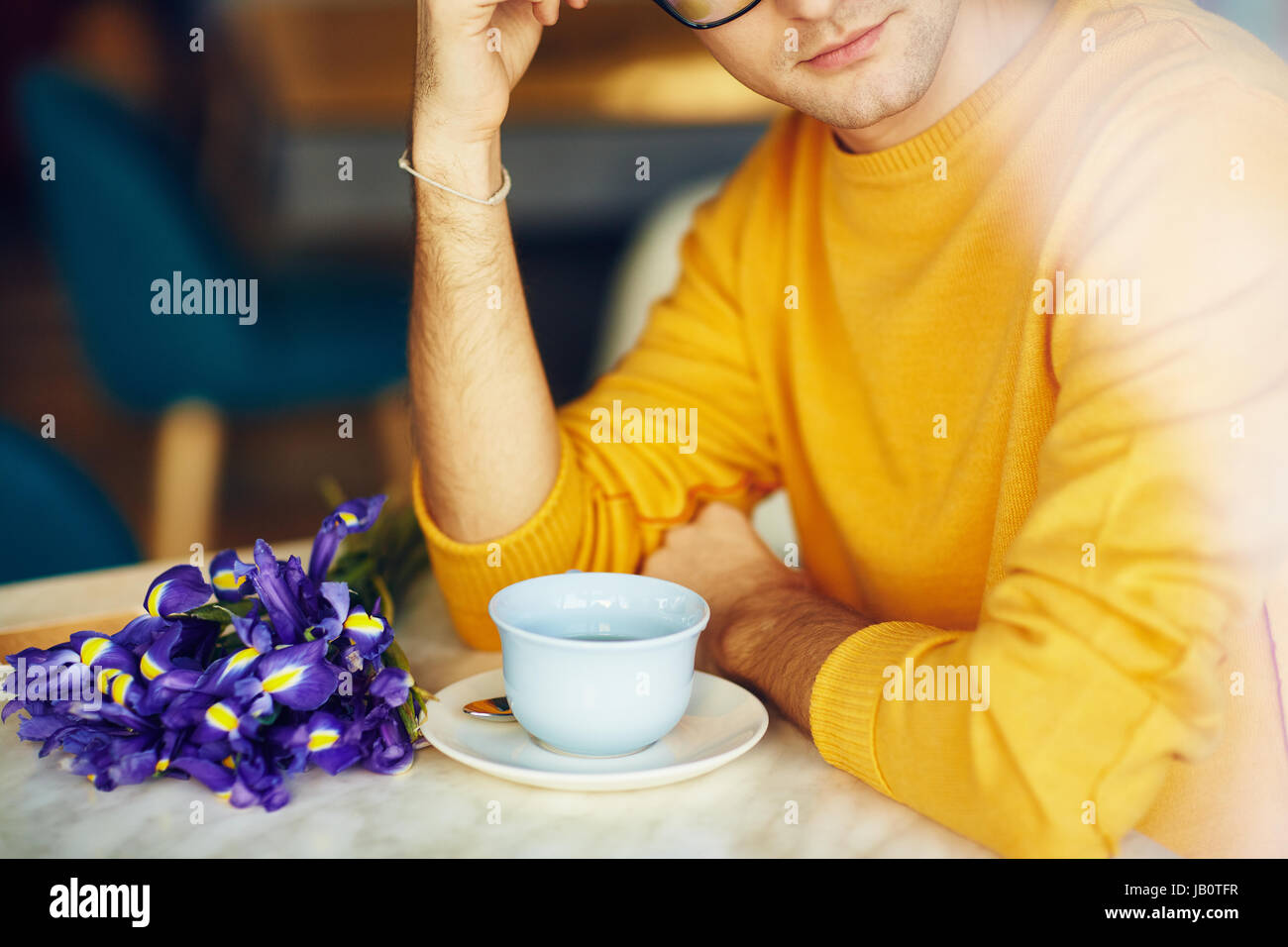 Spring Date in Cafe Stock Photo - Alamy