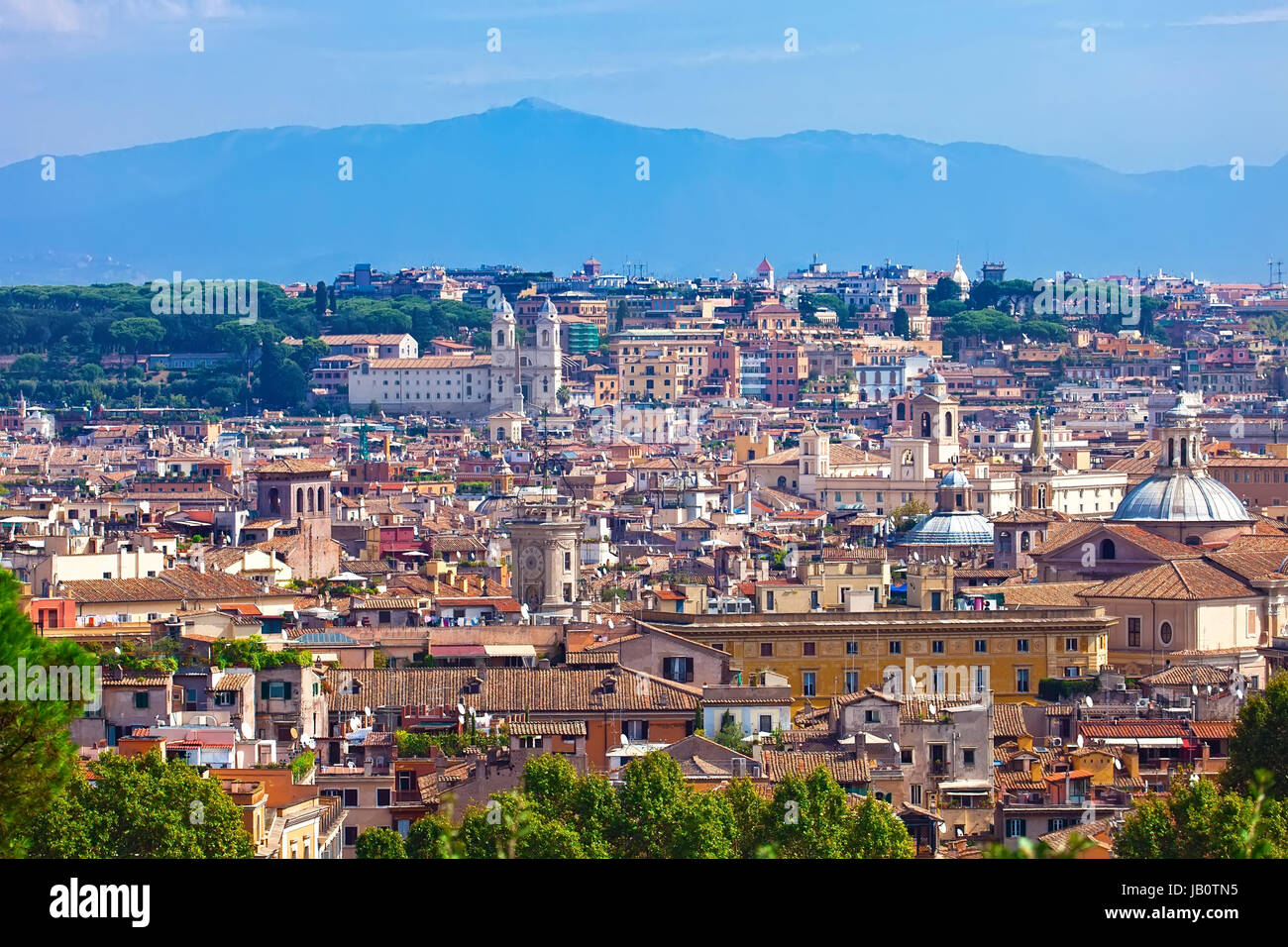 Panoramic view of Rome from Janiculum hill, Italy Stock Photo - Alamy