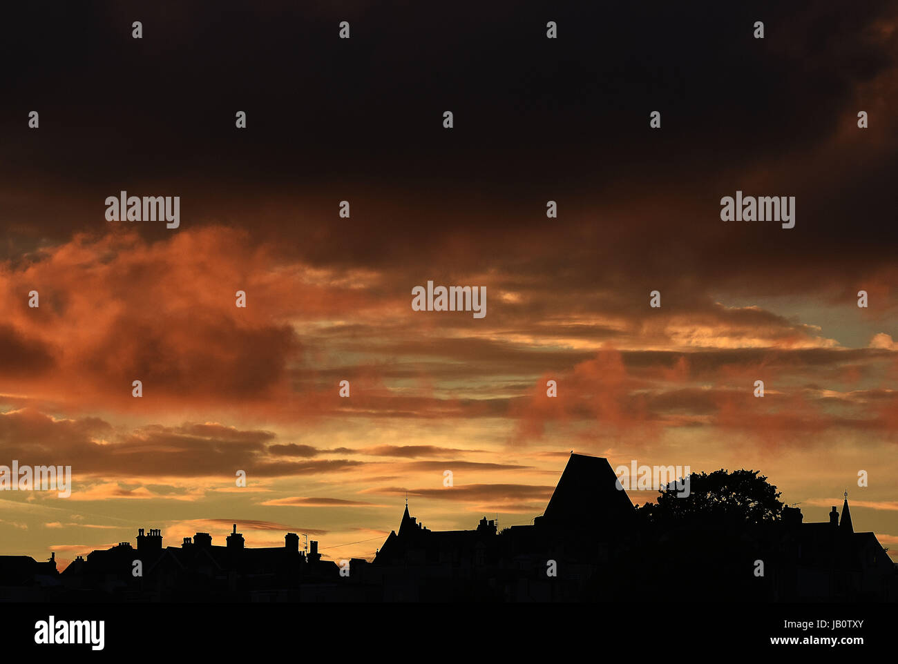 Sunset over Plymouth, Devon,UK Stock Photo - Alamy