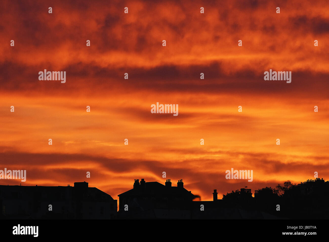Sunset over Plymouth, Devon,UK Stock Photo - Alamy