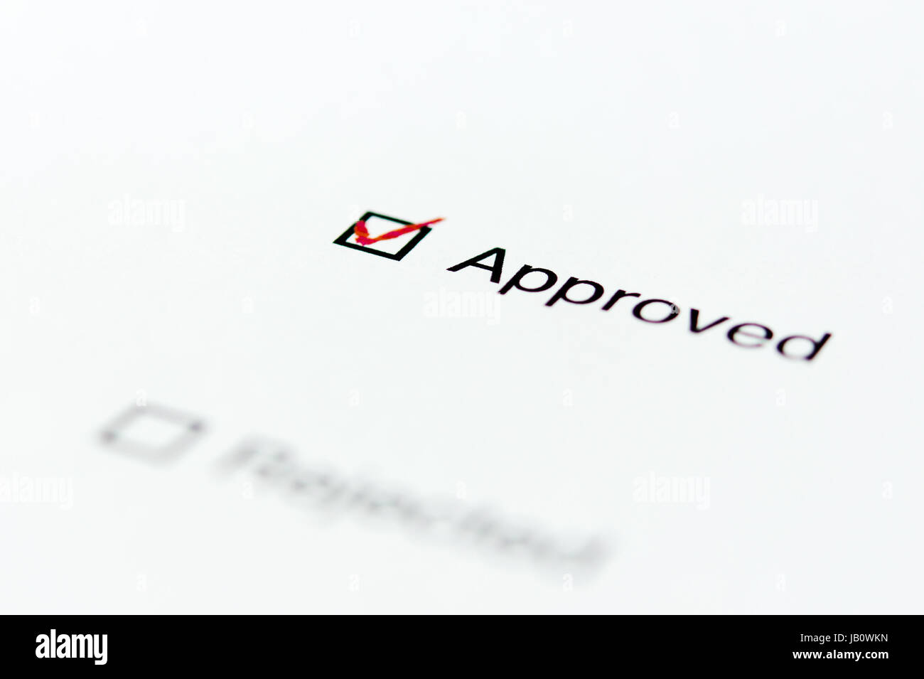 Text Approved close up shot for background Stock Photo - Alamy