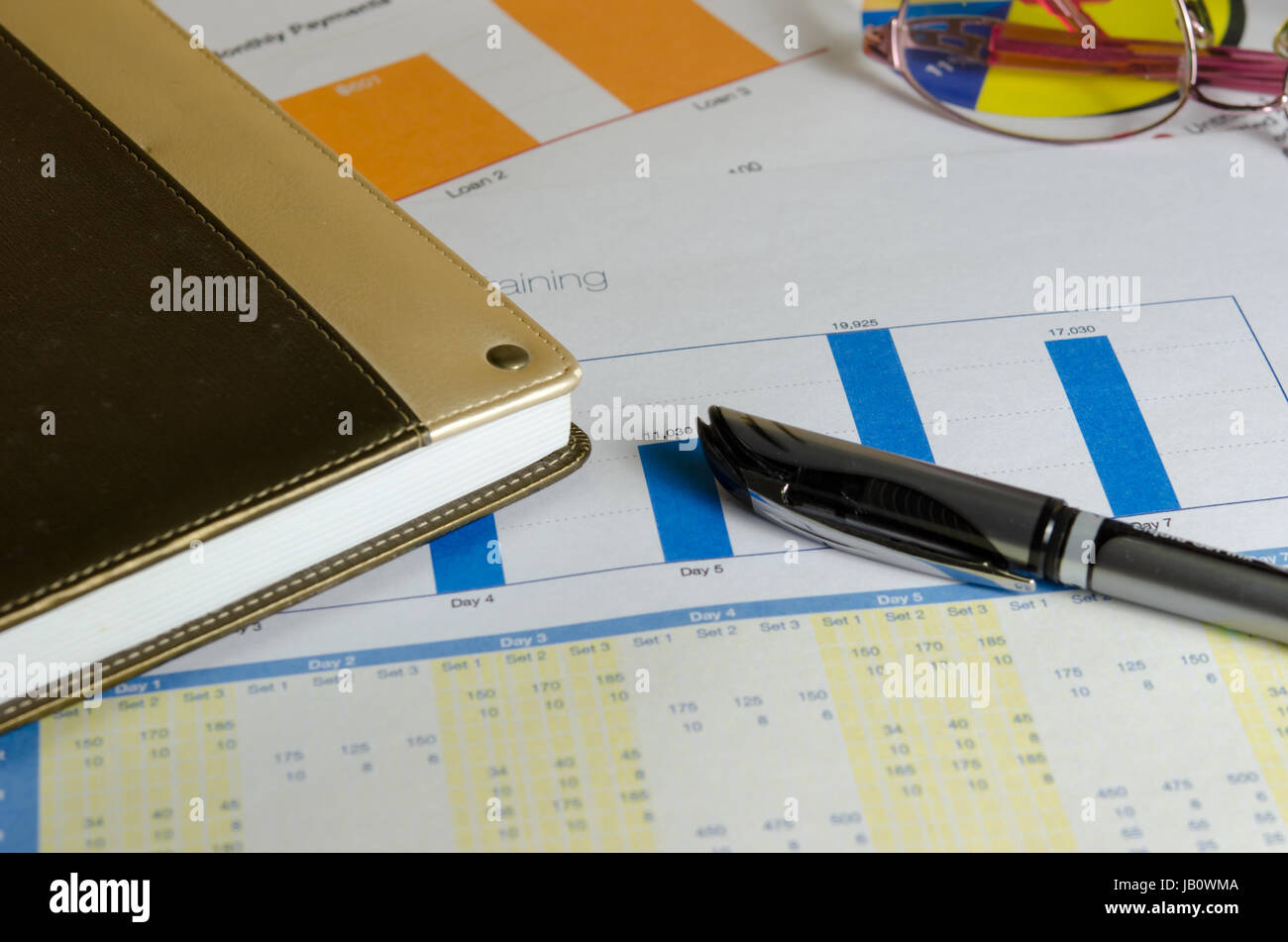 Business documents. Placed on the table with pen Stock Photo - Alamy