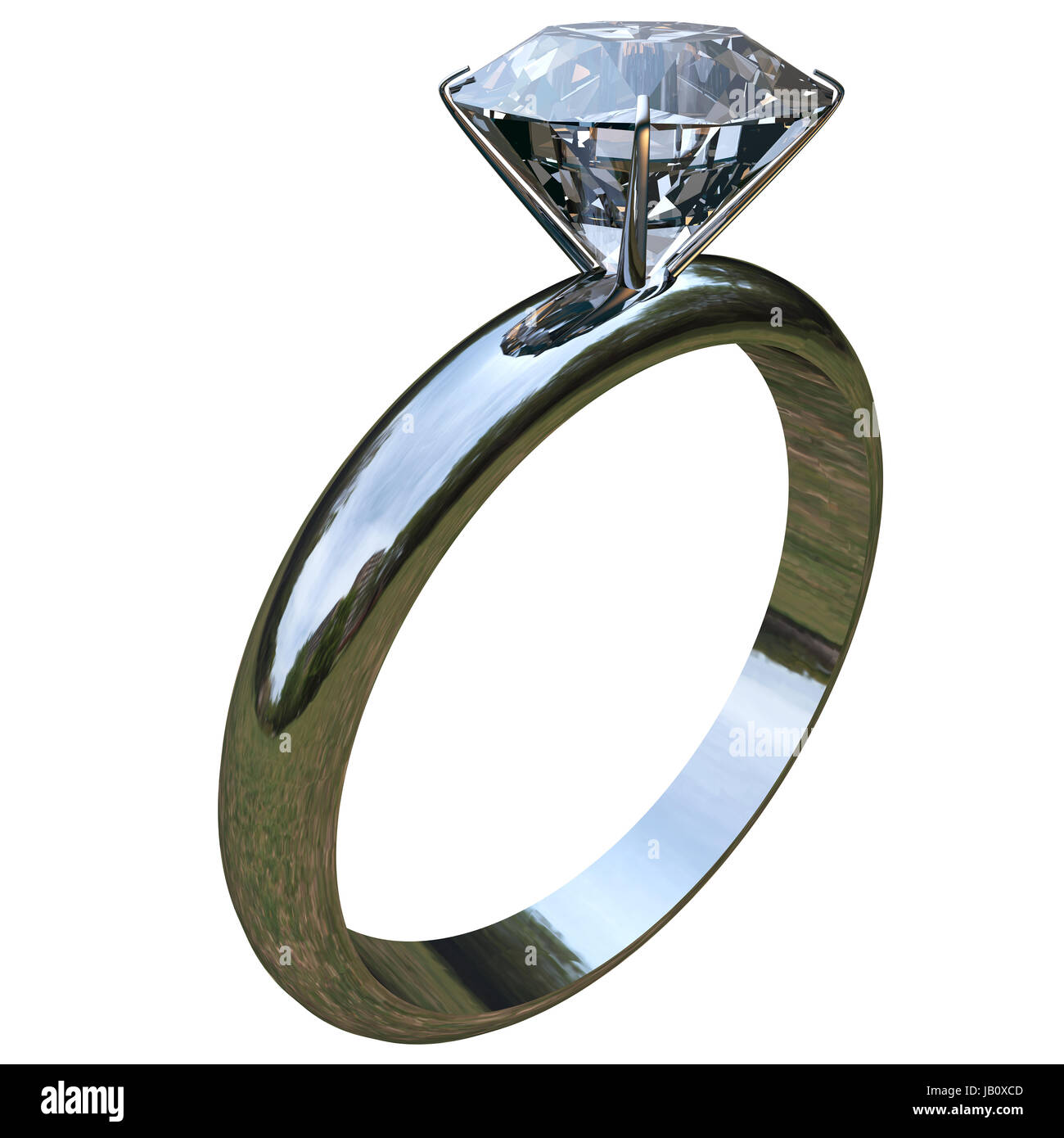 crimping a large diamond ring with clipping path Stock Photo - Alamy