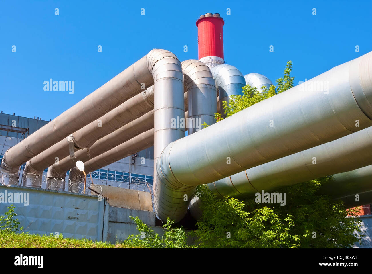 Industrial tubes of Power Station Cooling Towers Stock Photo - Alamy