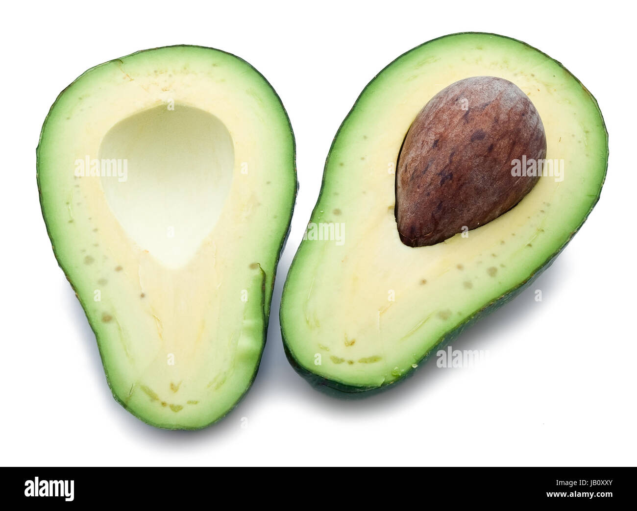 Fresh green avocado isolated on white background Stock Photo - Alamy