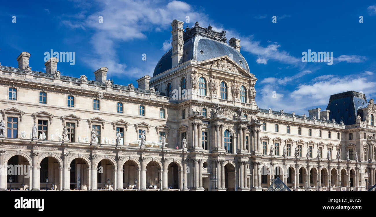 Beautiful view of Louvre museum, Paris, France Stock Photo - Alamy