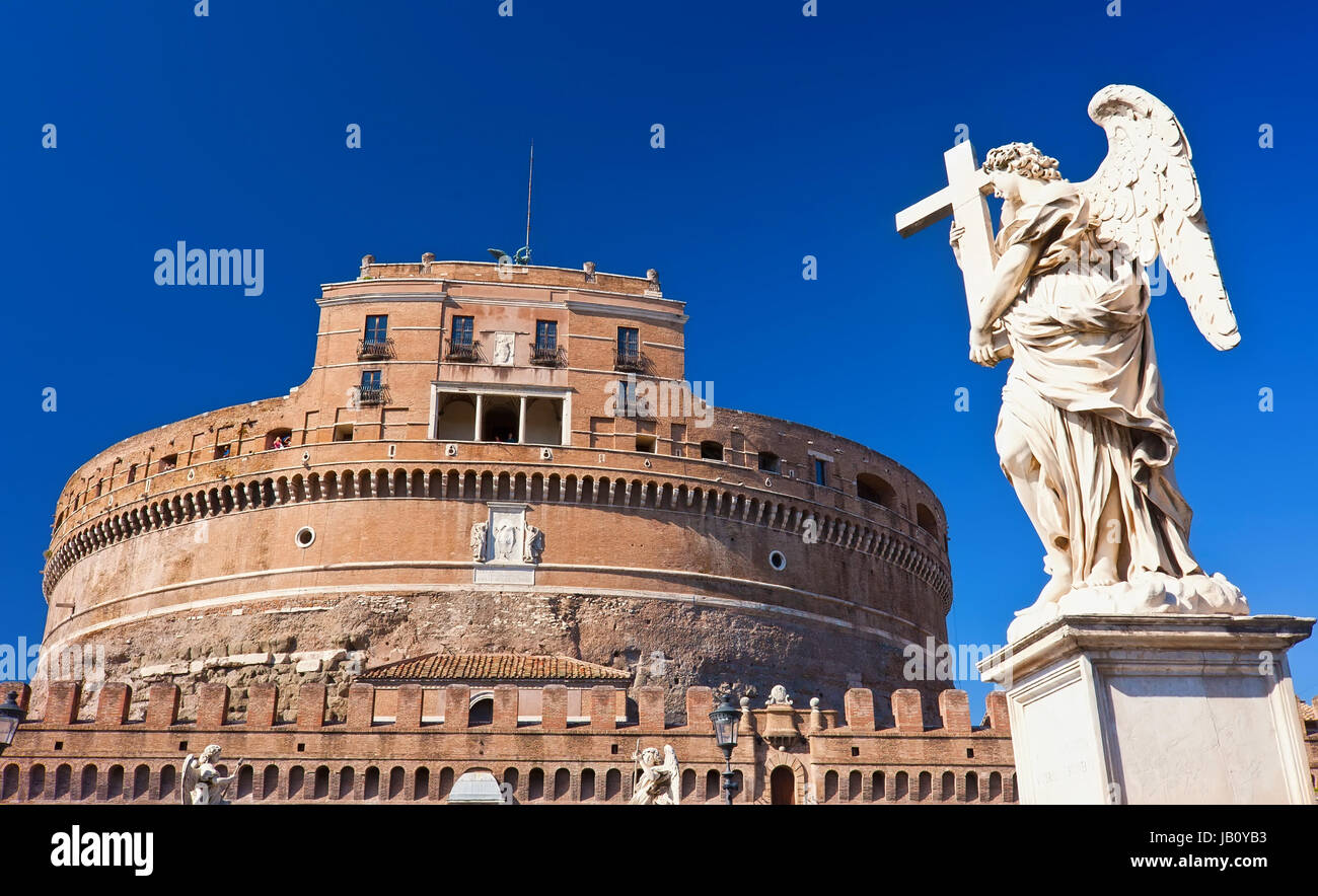 Famous Saint Angel castle in Rome, Italy Stock Photo - Alamy