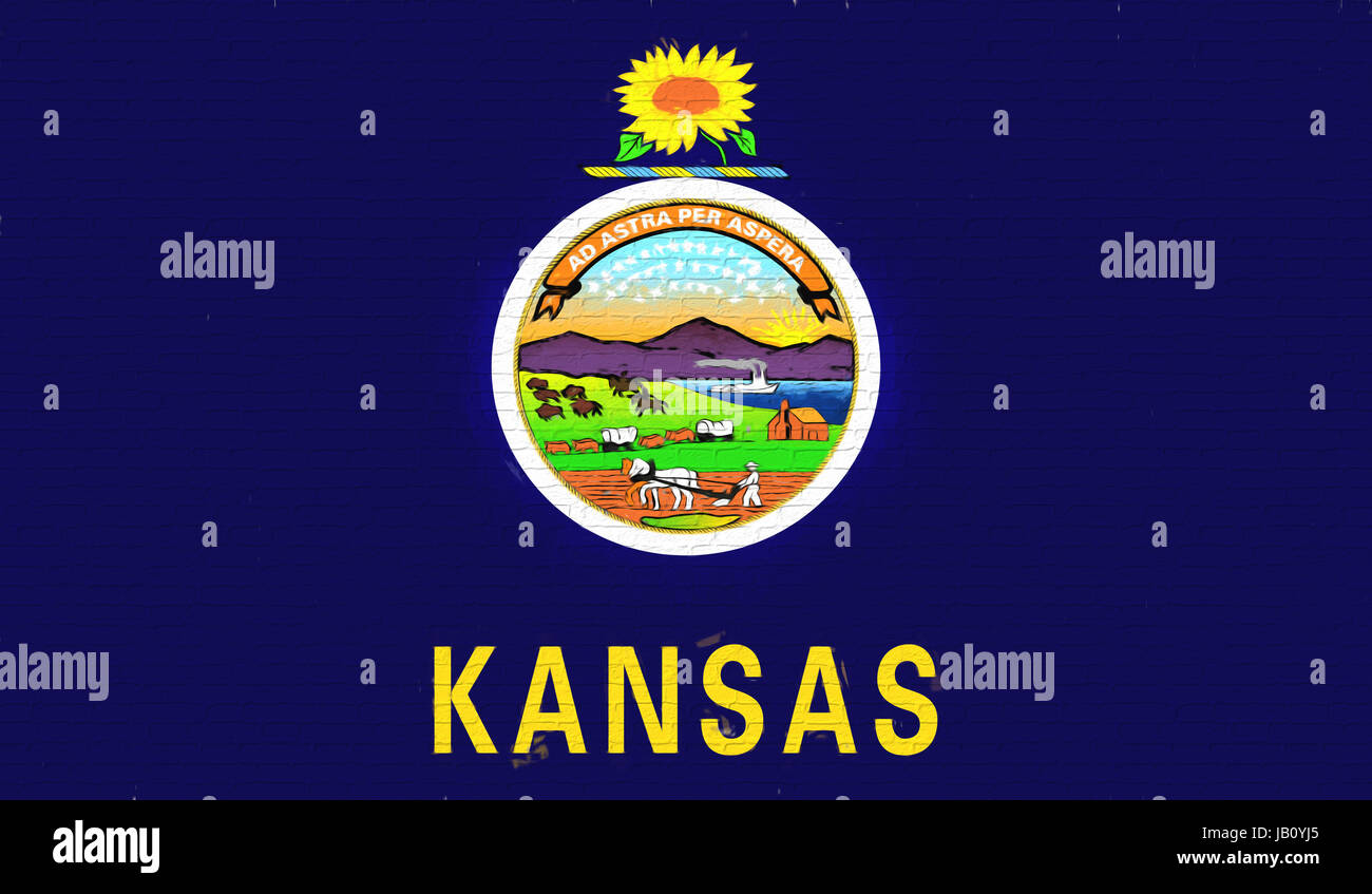 Kansas state flag hi-res stock photography and images - Alamy