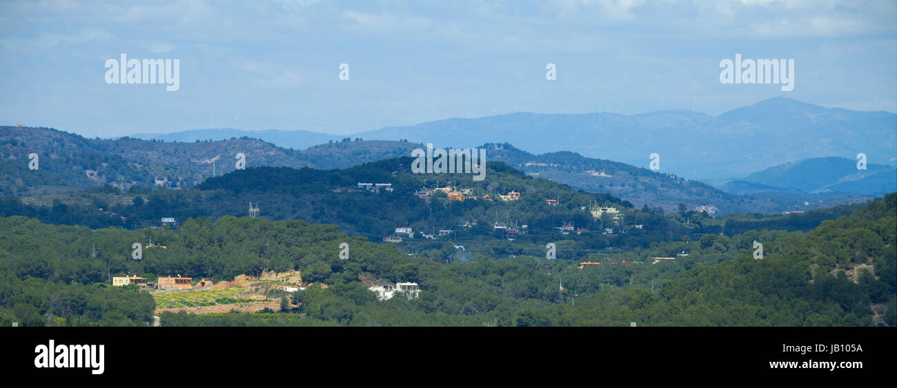 Landscape with hills in the distance Stock Photo - Alamy