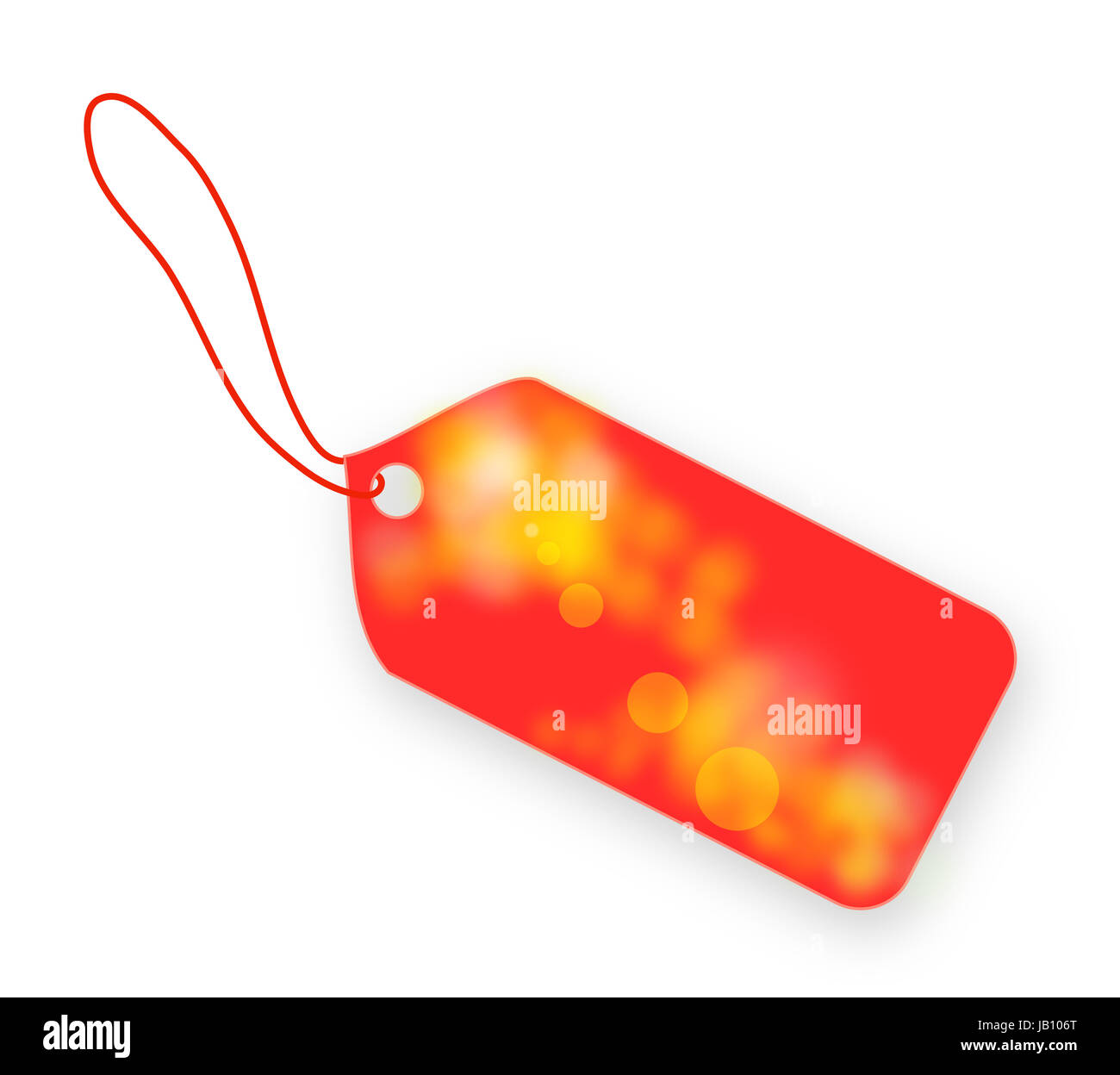 Red spring sun lights tag on white background Stock Photo - Alamy