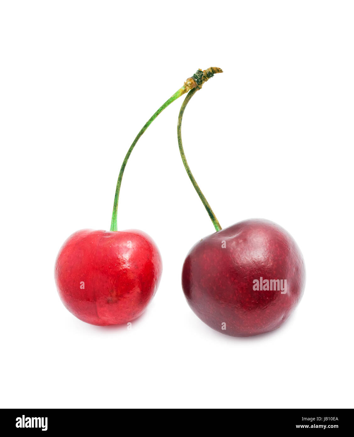 Beautiful red cherry isolated on white background Stock Photo - Alamy