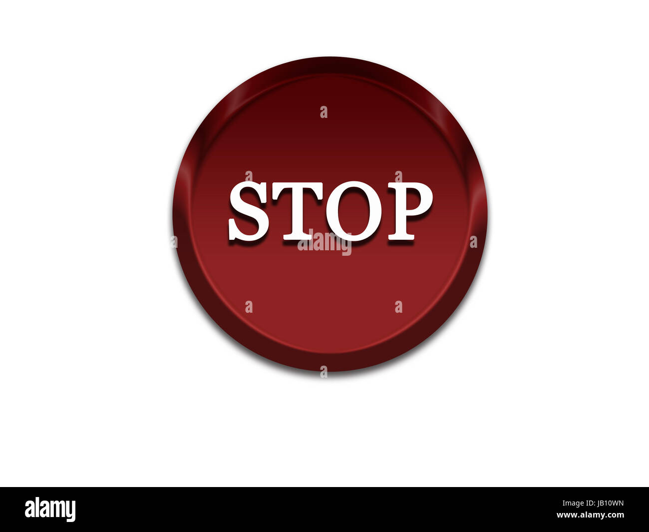 forbidding sign STOP isolated on the white background Stock Photo - Alamy