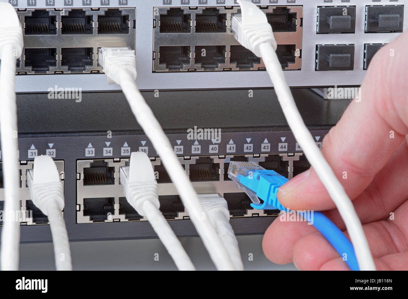 Photo of big server and wires Stock Photo - Alamy