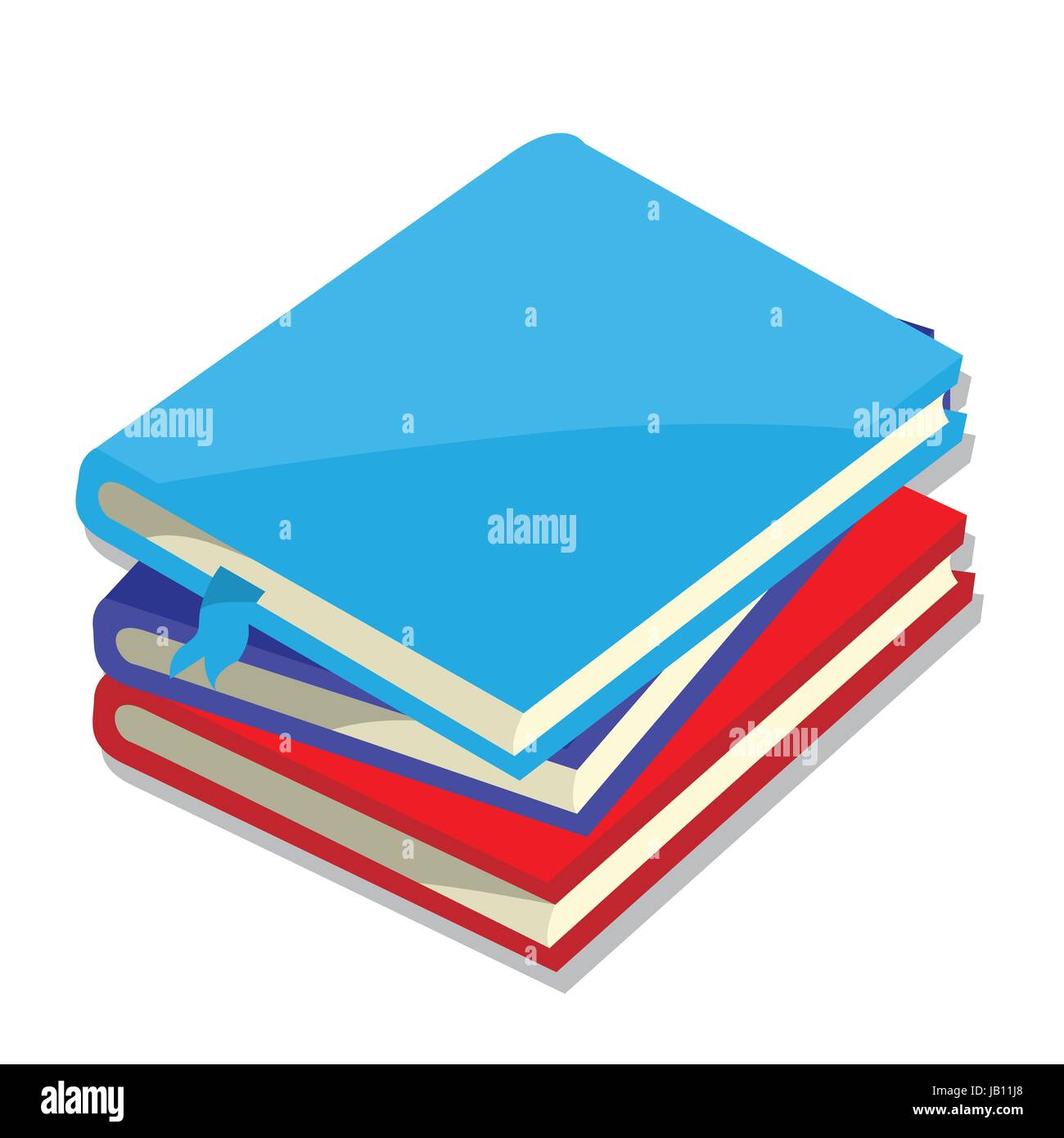 Illustration of closed books on white background, education concept ...