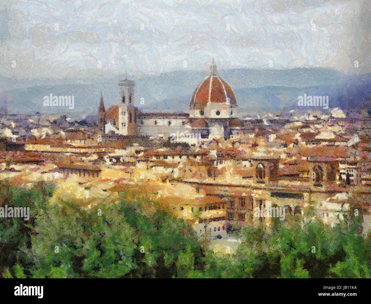 Florence, Italy from above Stock Photo - Alamy