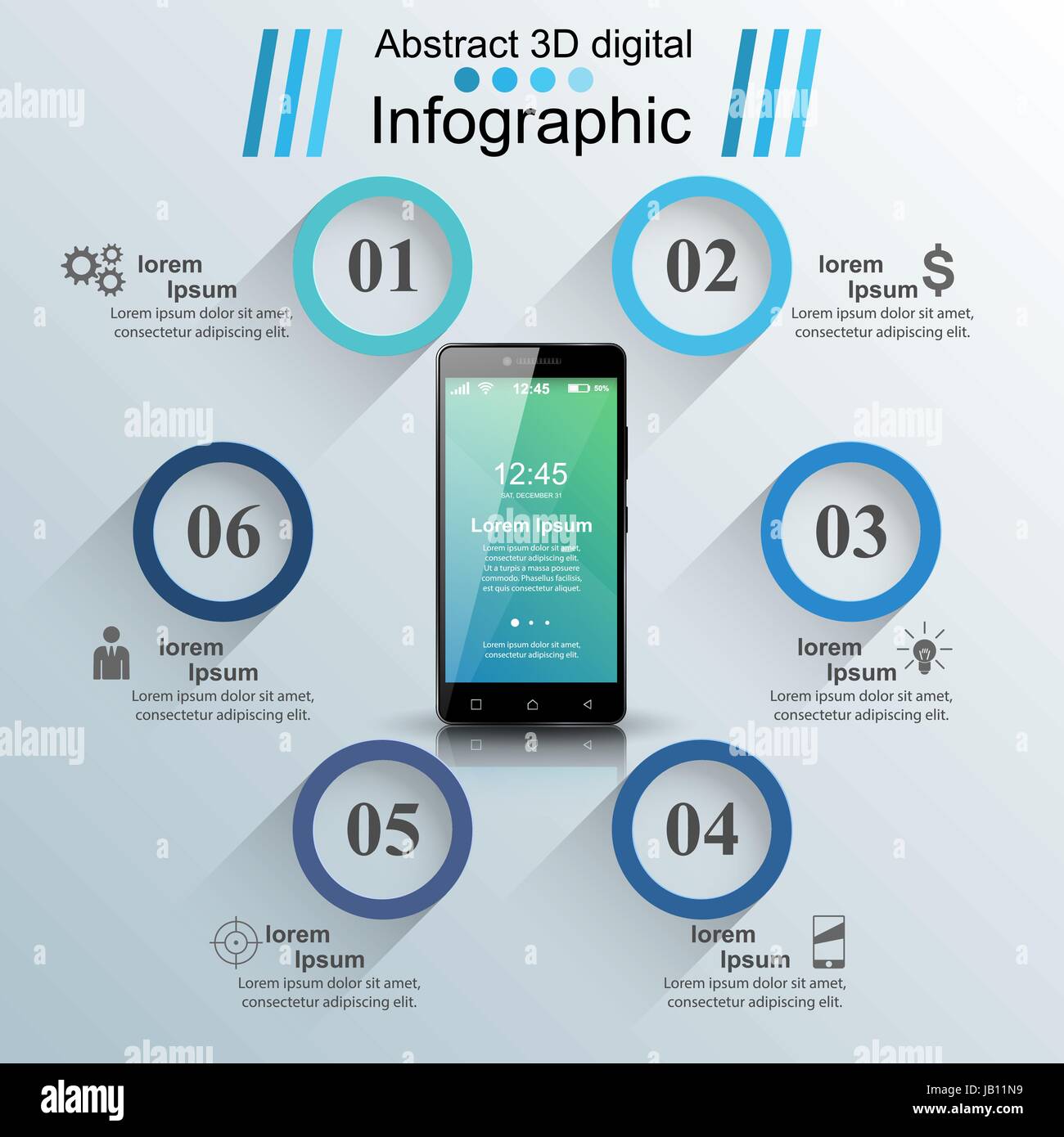3D infographic. Smartphone icon Stock Vector Image & Art - Alamy