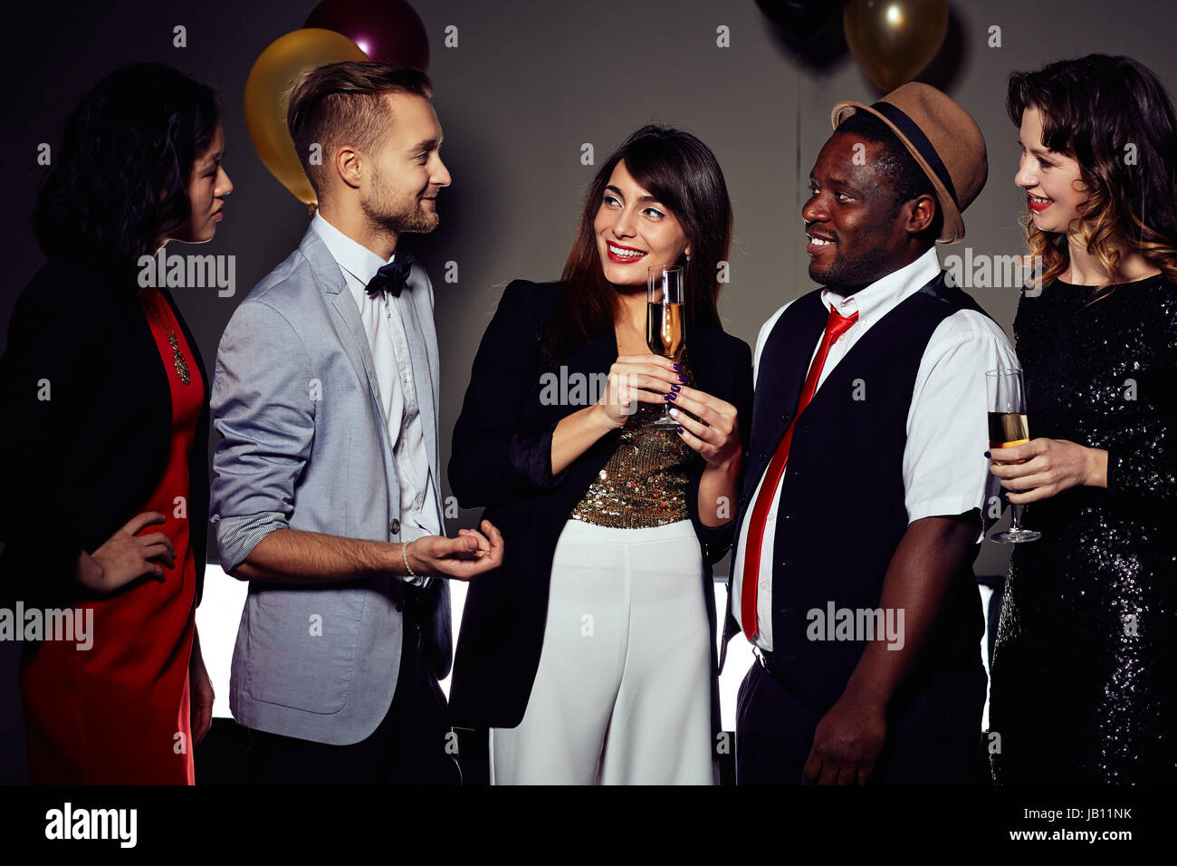 Entertaining Colleagues with Small Talk Stock Photo - Alamy