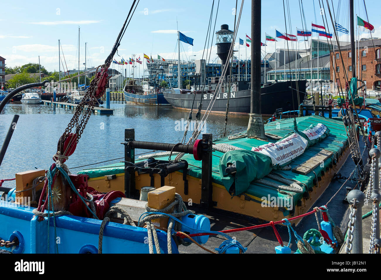 Spurn lightship in Hull harbour Stock Photo - Alamy