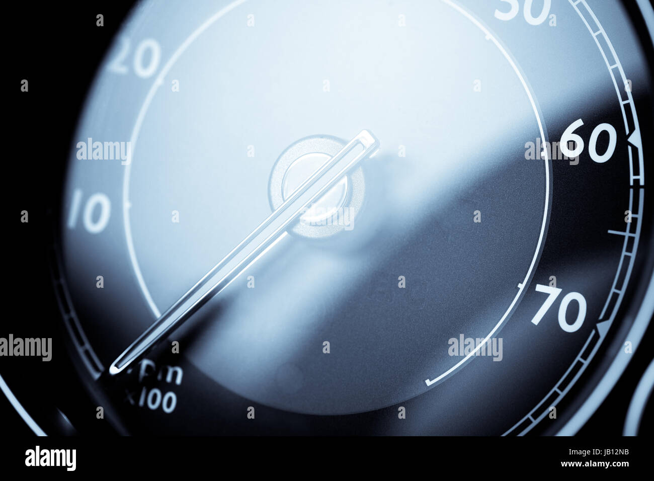 Detail of a tachometer in a car Stock Photo - Alamy
