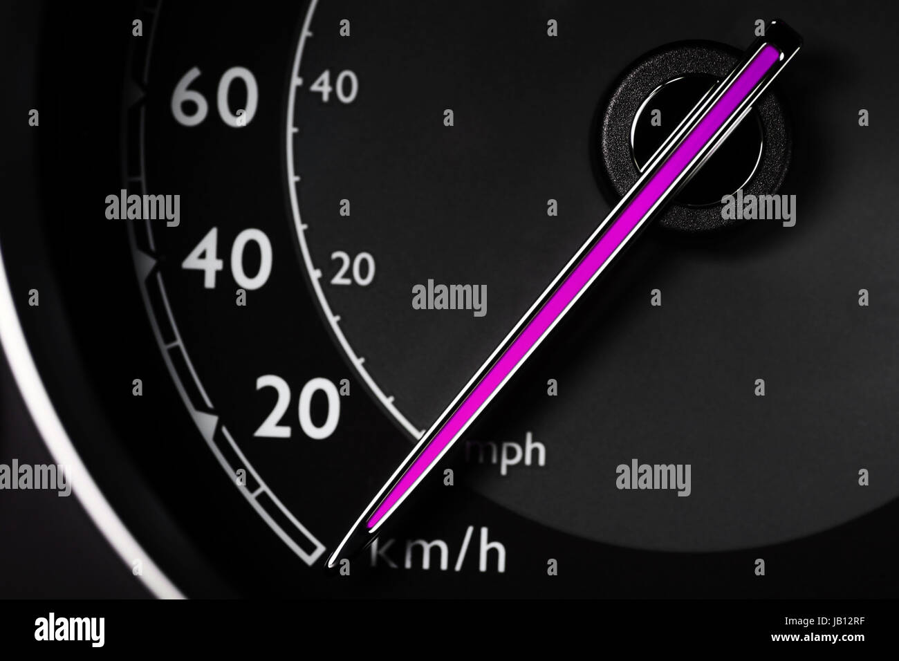Close up shot of a speedometer in a car Stock Photo - Alamy
