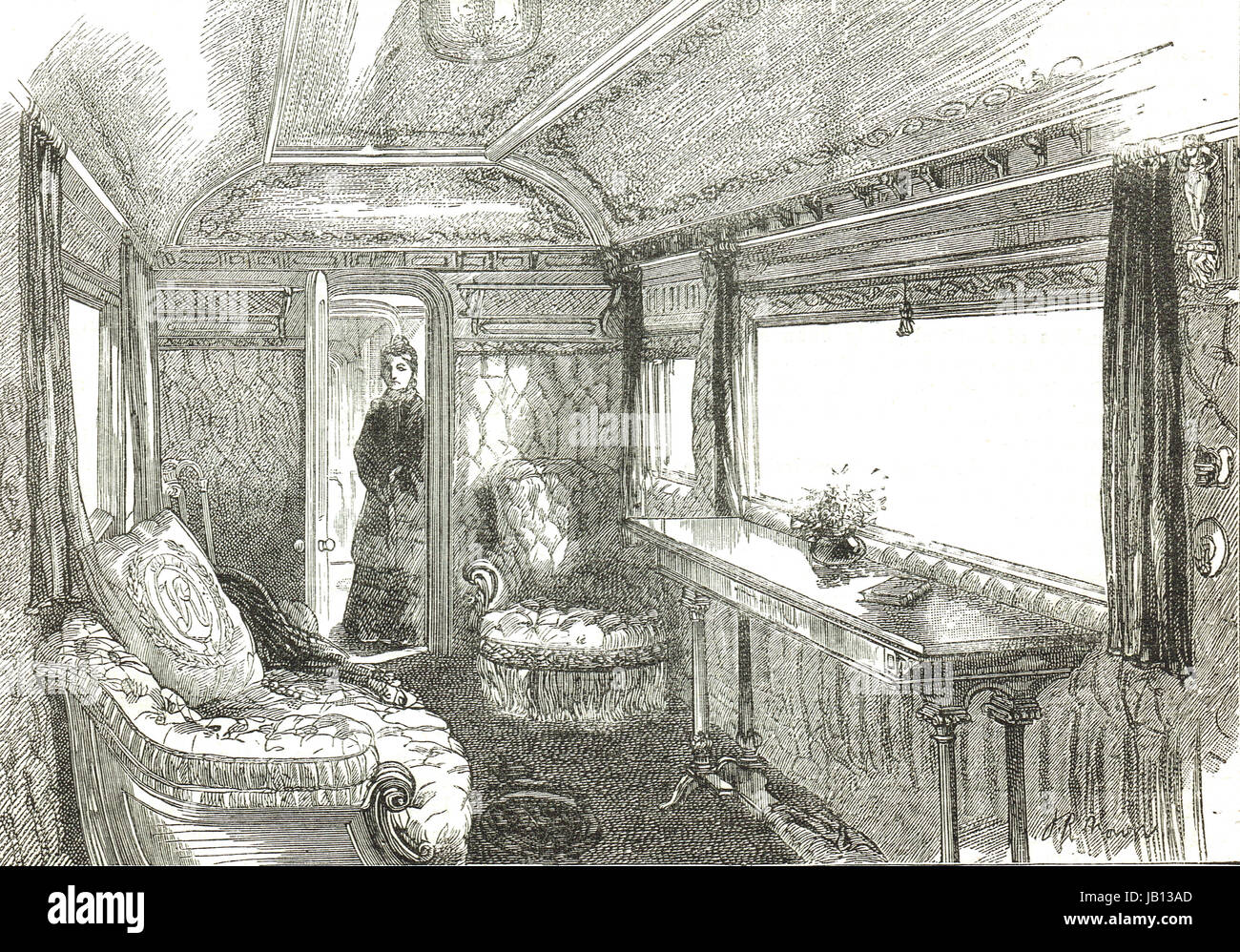 Queen Victoria's train saloon carriage Stock Photo - Alamy