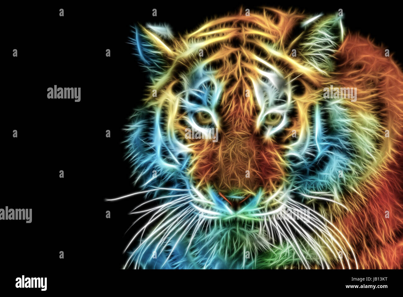 Close up view of tiger head. Horizontally Stock Photo - Alamy
