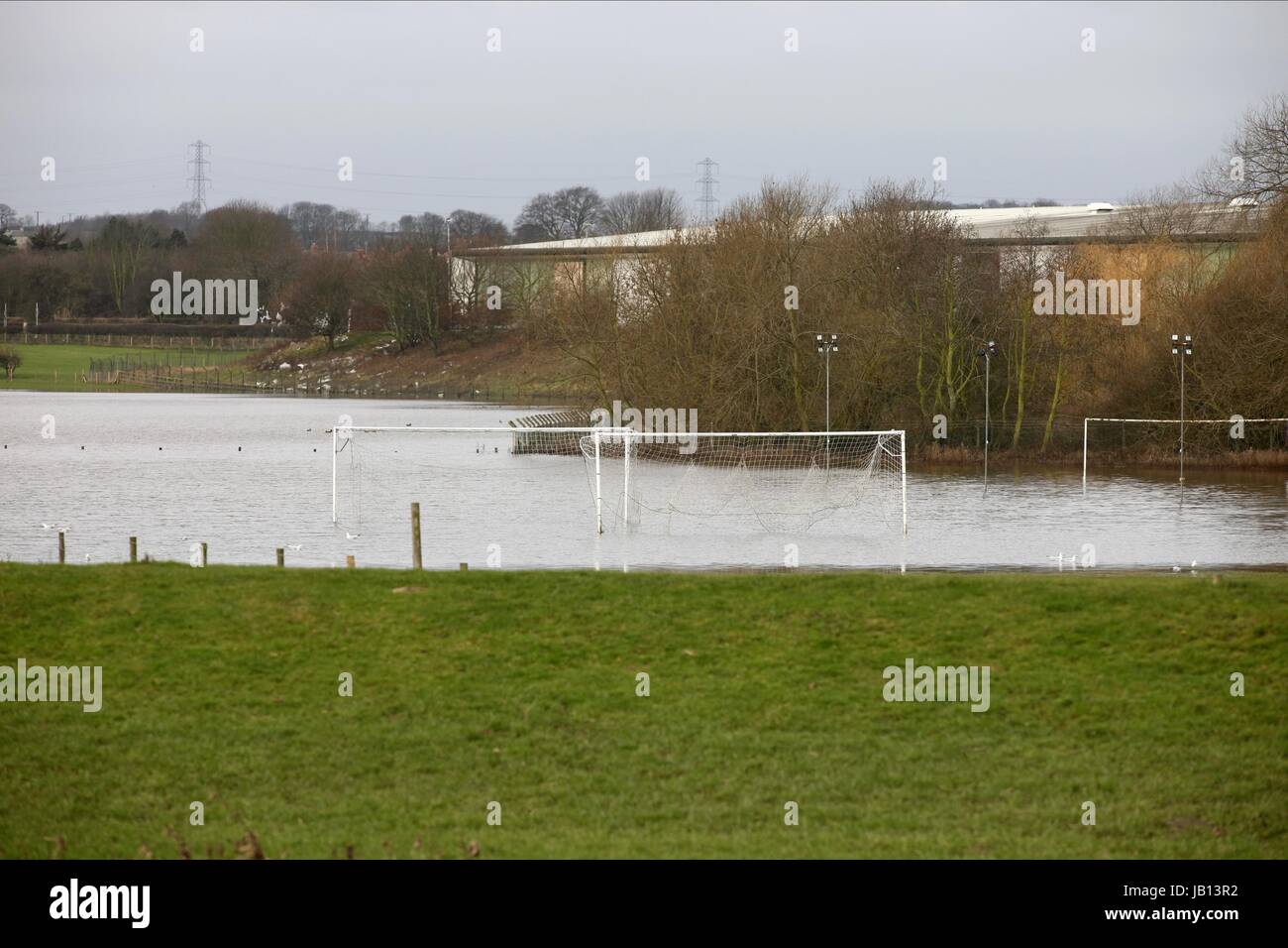 WATER LOGGED FOOTBALL PITCH TADCASTER BREWERY TADCASTER ALBION JUNIOR ...