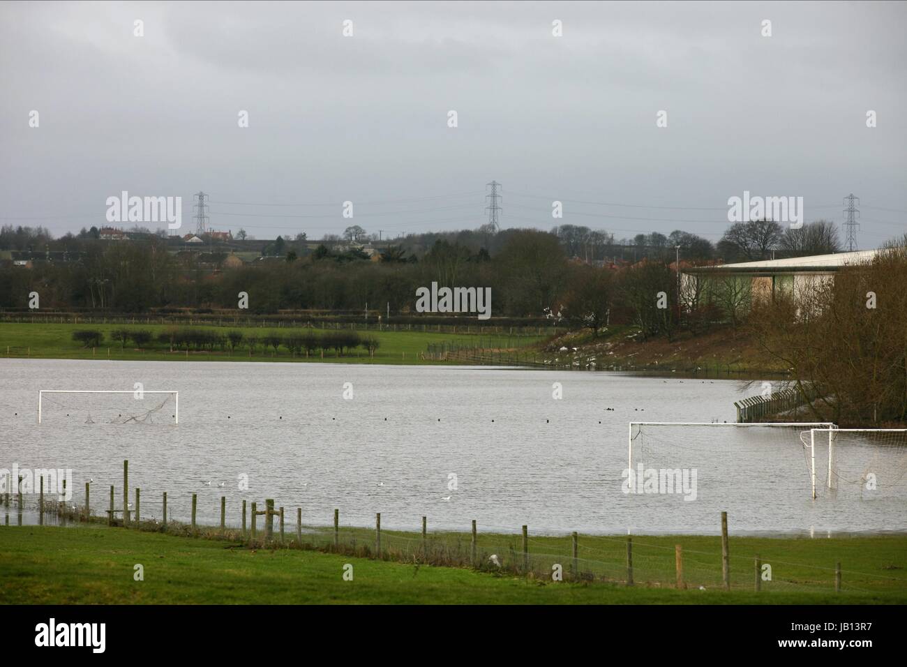WATER LOGGED FOOTBALL PITCH TADCASTER BREWERY TADCASTER ALBION JUNIOR ...