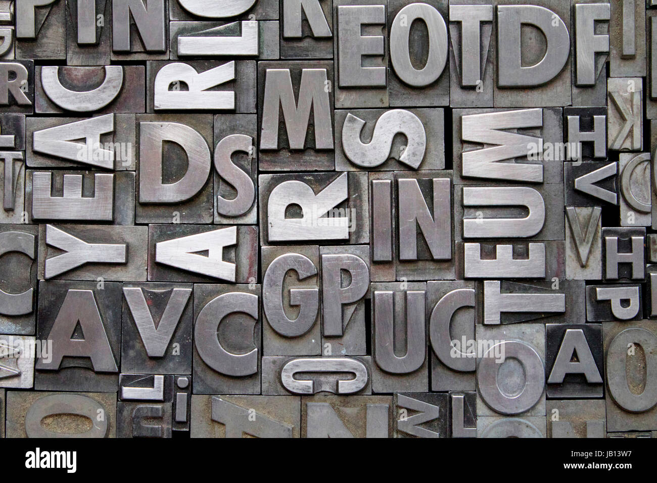A background of vintage metal letterpress type Stock Photo - Alamy
