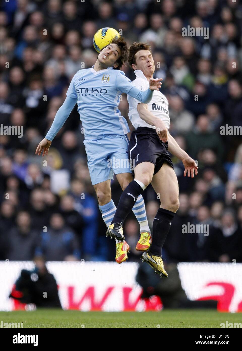 DAVID SILVA & SCOTT PARKER MANCHESTER CITY V SPURS FC ETIHAD STADIUM ...