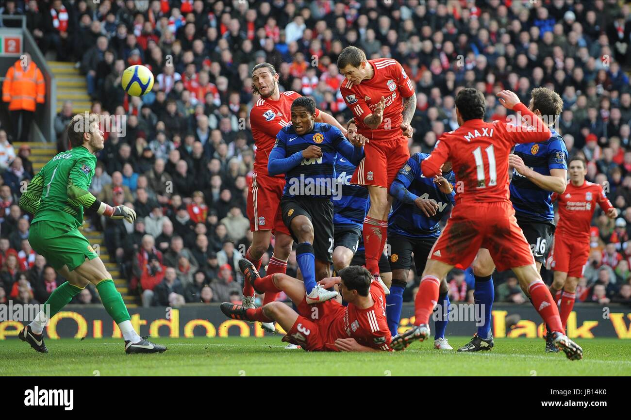DANIEL AGGER SCORES 1.0 LIVERPOOL V MANCHESTER UNITED ANFIELD LIVERPOOL ...