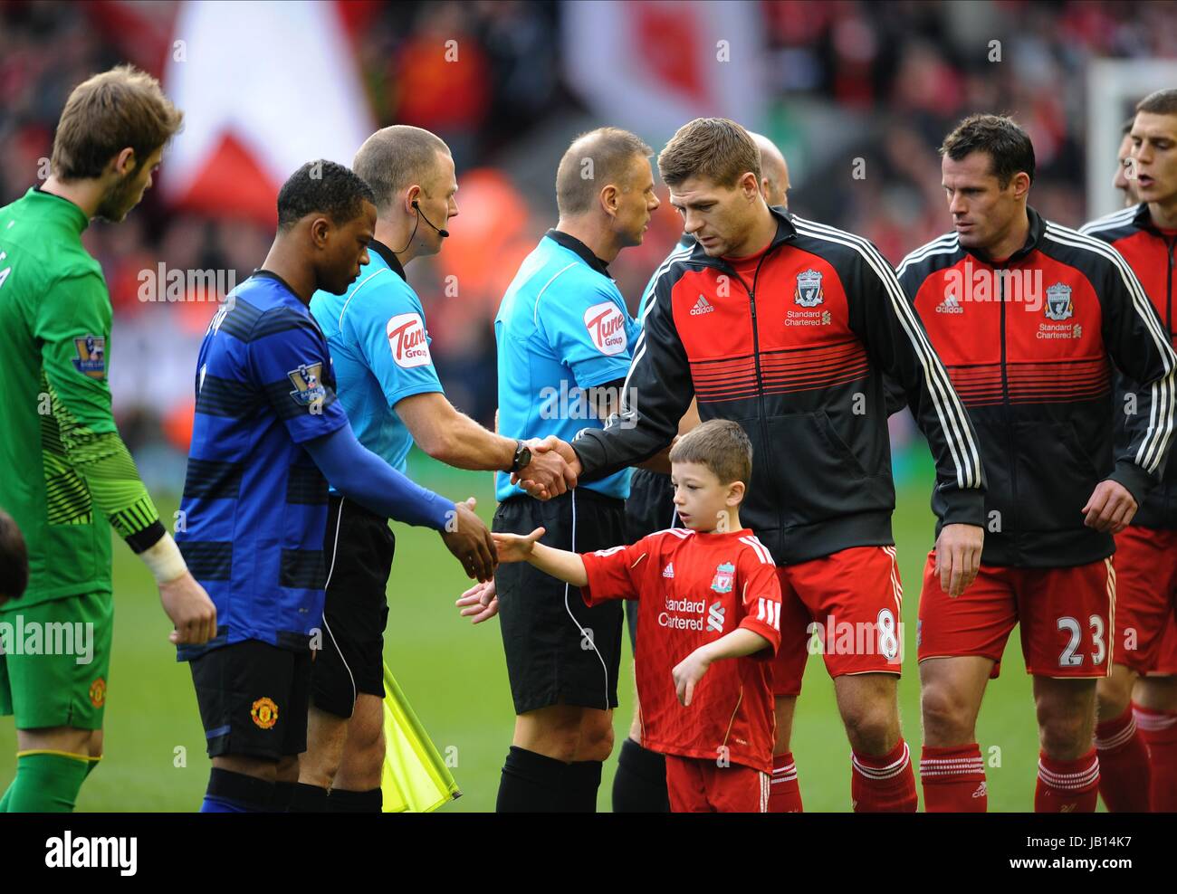 PATRICE EVRA MASCOT & STEVEN LIVERPOOL V MANCHESTER UNITED ANFIELD ...