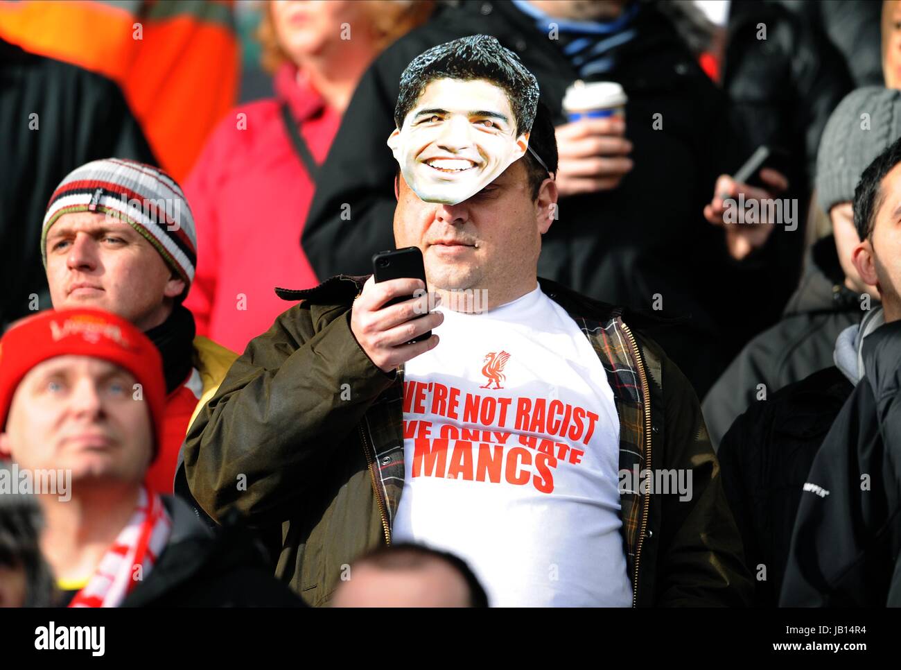 Liverpool fan suarez mask liverpool hi-res stock photography and images ...