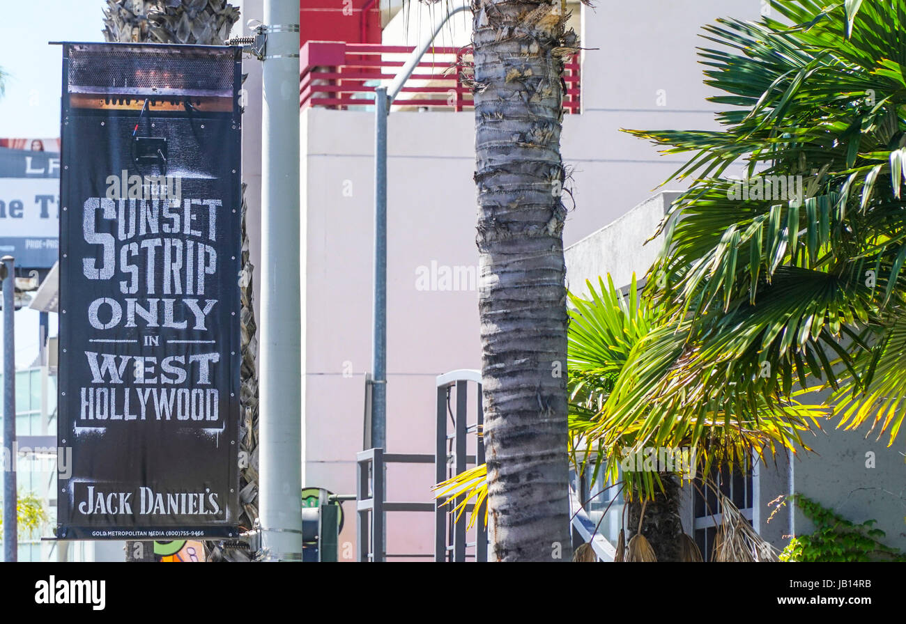 The Sunset Strip in Los Angeles - LOS ANGELES - CALIFORNIA Stock Photo ...